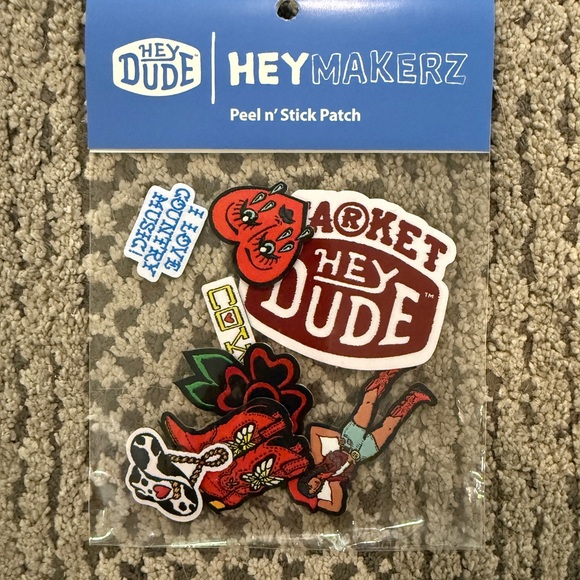Hey Dude | Other | Hey Dude Kids Patch Set Red And Blue | Poshmark